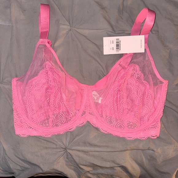 Hsia | Intimates & Sleepwear | Lace Underwire Bra In Vibrant Pink ...